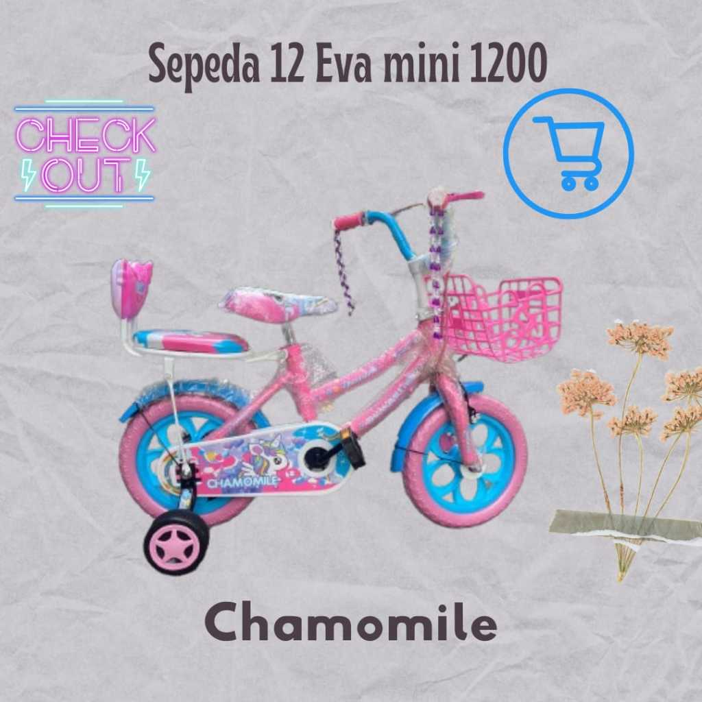 Jual Sepeda Anak Keranjang MIni Cewe Perempuan Ukuran 12 inch Ban Eva ...