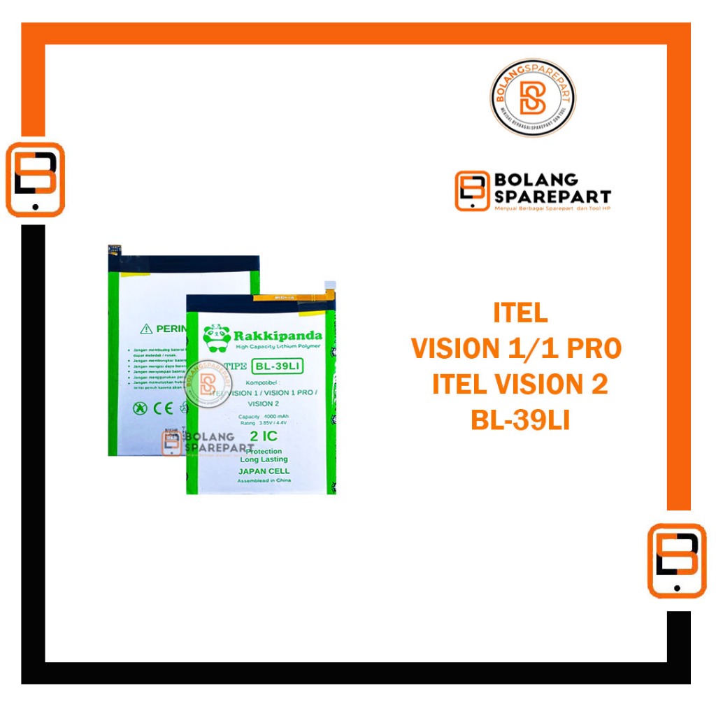 Jual BATERAI BATRE ITEL VISION 1 VISION 1 PRO VISION 2 BL-39LI RAKKIPANDA DOUBLE IC | Shopee ...