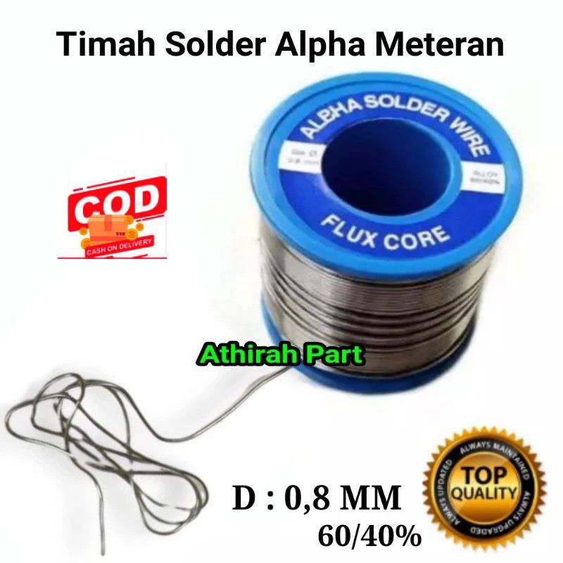 Jual Timah Solder Alpha Meteran D 0,8 MM 60/40% | Shopee Indonesia