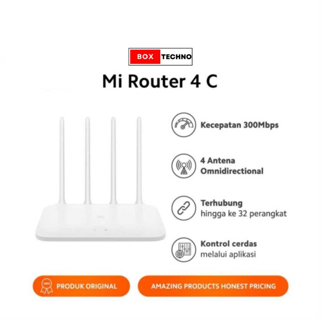 Jual Xiaomi Mi Wifi Router 4C Repeater 300Mbps 4 Antena | Shopee Indonesia