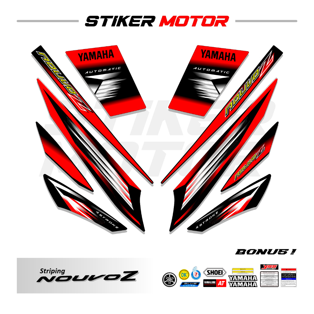 Jual NZ05 STRIPING MOTOR NOUVO MX NOUVO Z 2005 2006 2007 2008 MOTIF ...