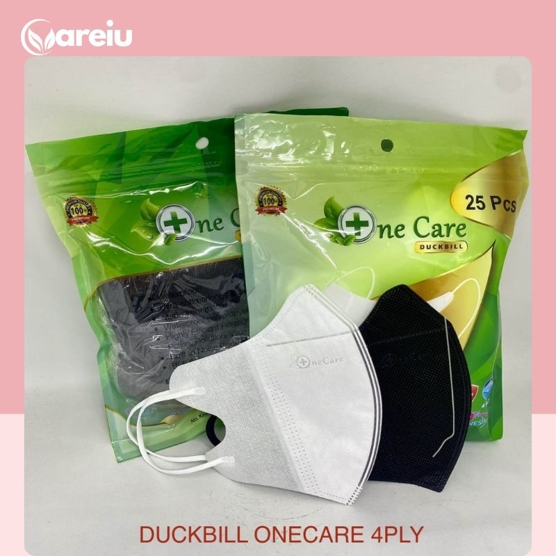 Jual Masker Duckbill One Care 4 Ply Pouch Isi 25 Pcs | Shopee Indonesia