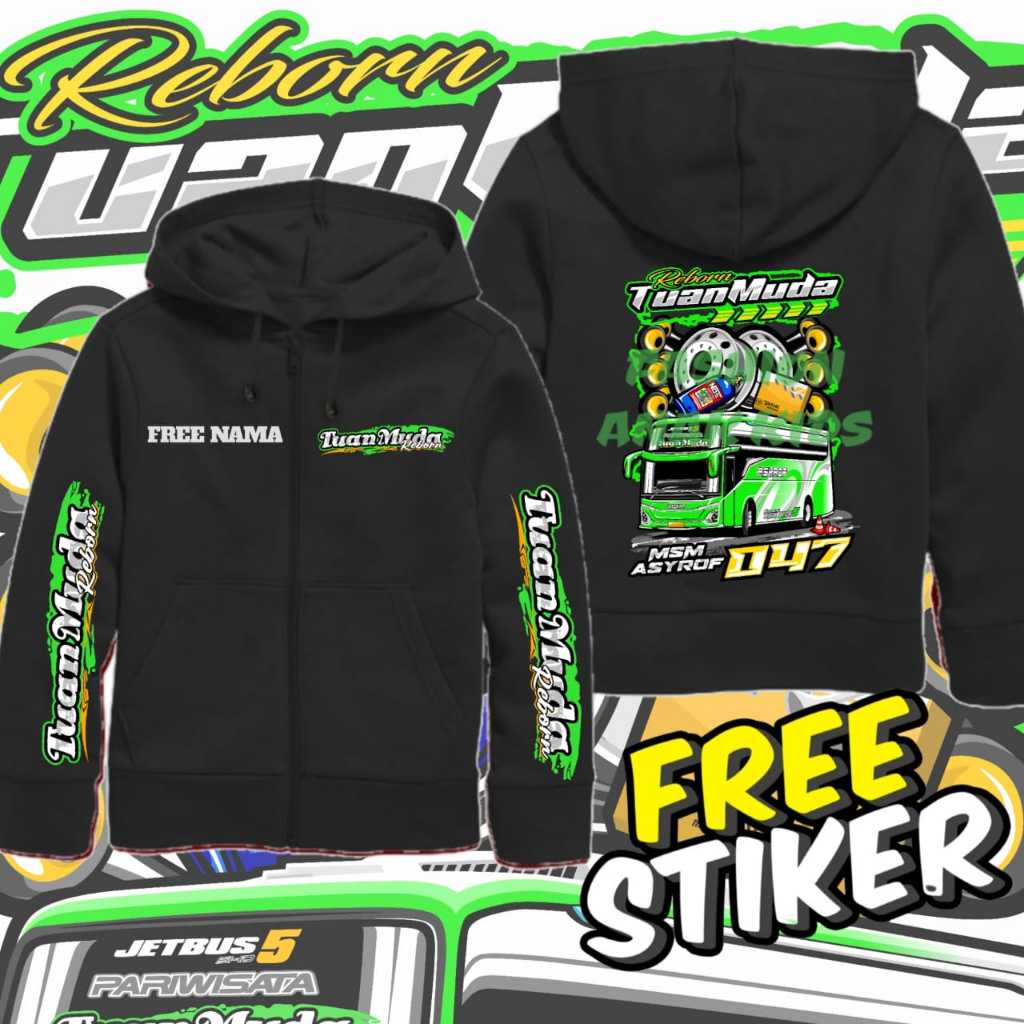 Jual (FREE STICKER) JAKET ZIPPER HOODIE ANAK BISMANIA NEW TUAN MUDA ...