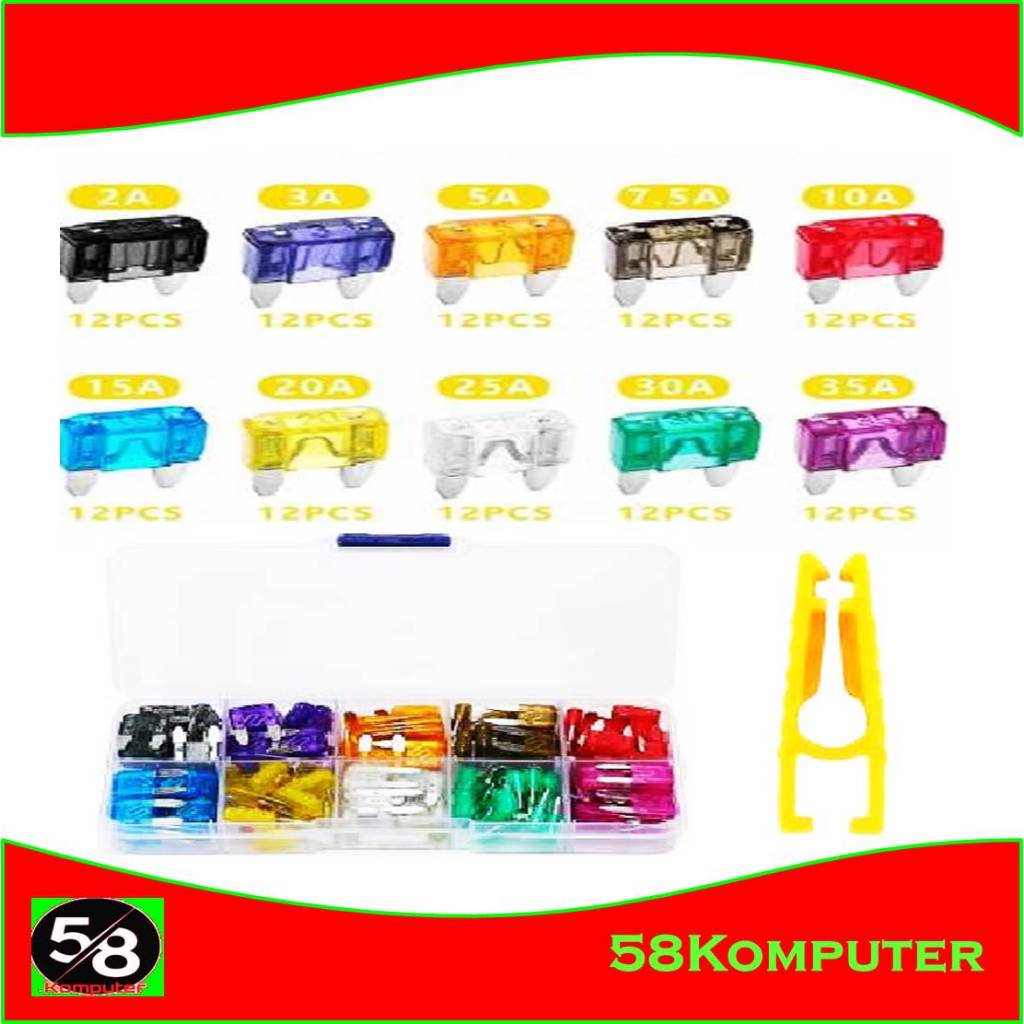 Jual Sekring Mobil Motor Set Auto Blade Type Car Fuse Box 100 120 300 ...