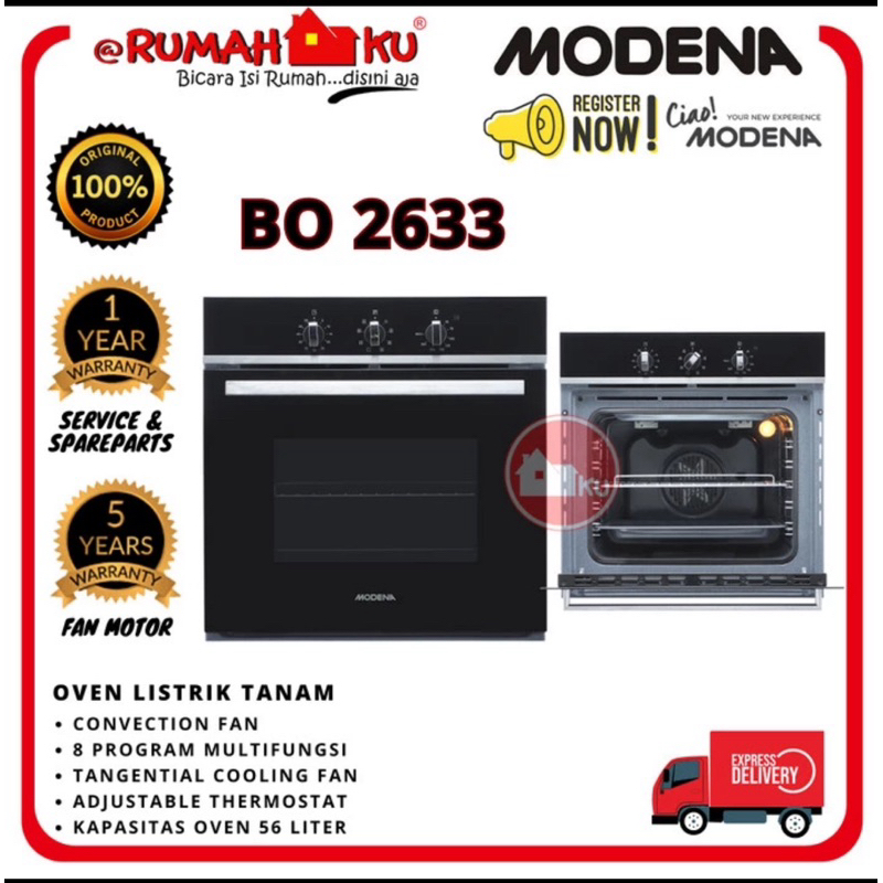 Jual MODENA BUILT-IN OVEN BO 2633 | Shopee Indonesia