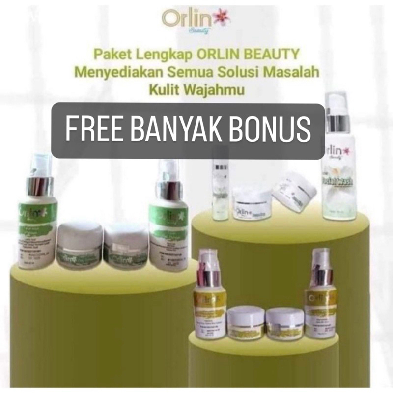 Jual PAKET SKINCARE ORLIN BEAUTY/PAKET FLEK PLATINUM ORLIN BEAUT/ECER ...