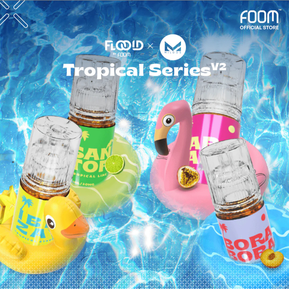 Jual [SALT] FOOM LIQUID TROPICAL SERIES V1 V2 FOOM x MILDOS 30ML 30MG ...