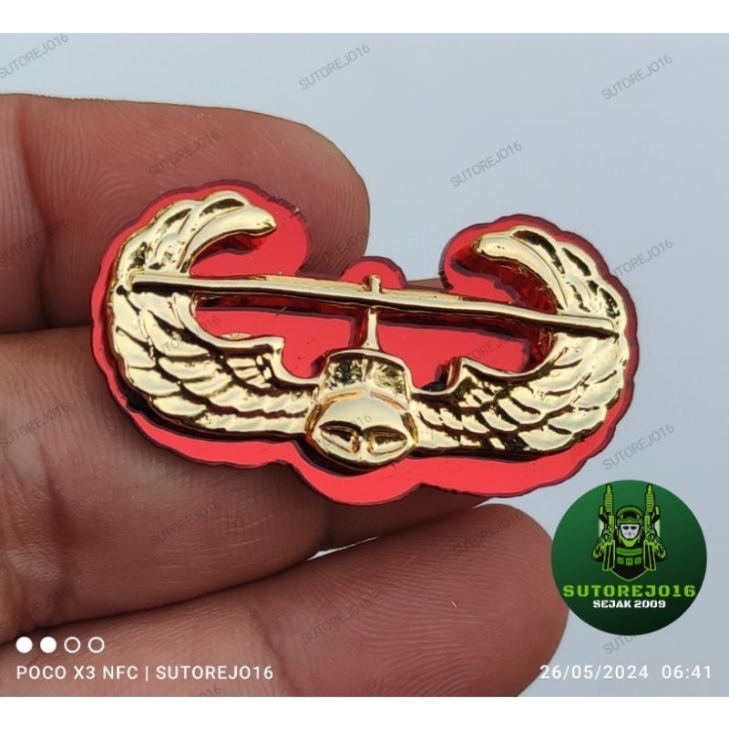 Jual brevet brivet brefet wings mobud mobil udara kopassus latar mika ...