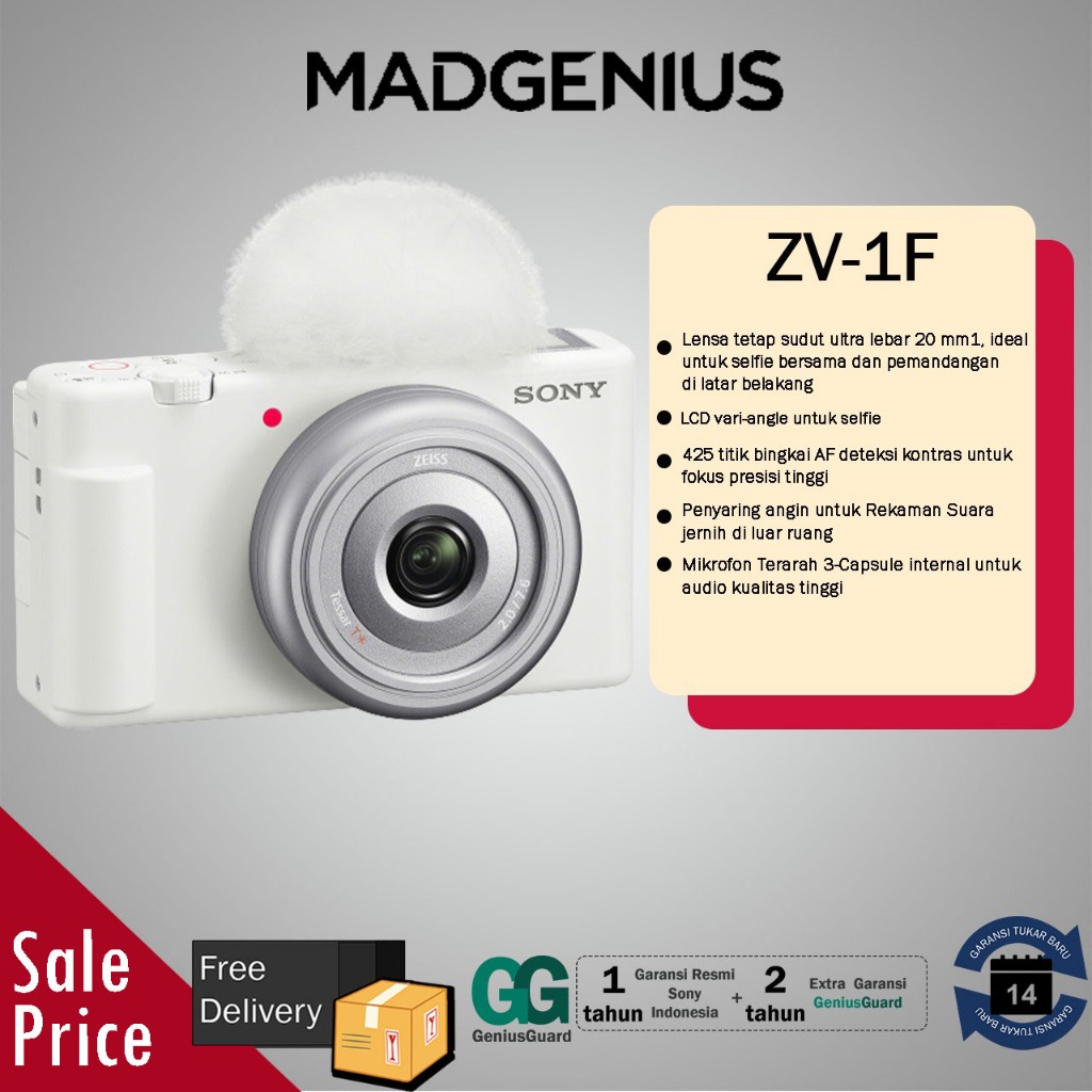 Jual SONY Original Kamera Sony ZV-1F Vlogging Camera / Kamera vlog SONY ...