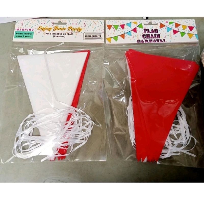 Jual Banner Flag Segitiga Spunbond / Bendera Segitiga Merah Putih / Banner Segitiga HUT RI ...