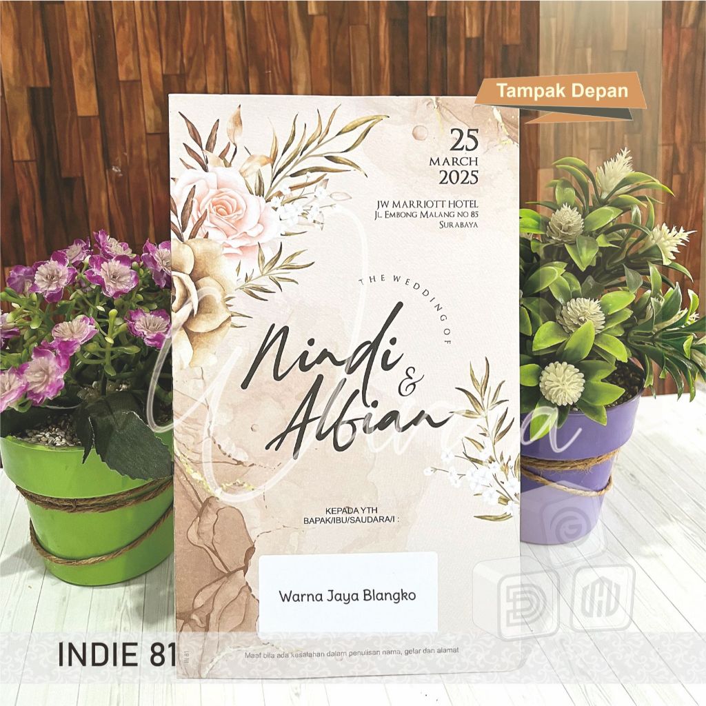 Jual Blangko Undangan JAVA INDIE 81 / Undangan Blangko / Kertas ...