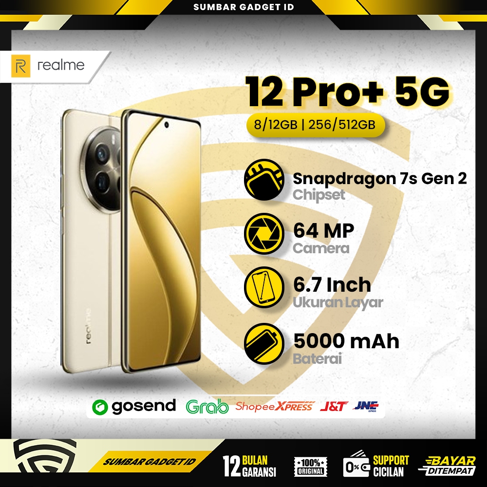 Jual Realme 12 PRO+ 5G 12/512GB 8/256GB [+12GB EXTENDED RAM] Handphone ...
