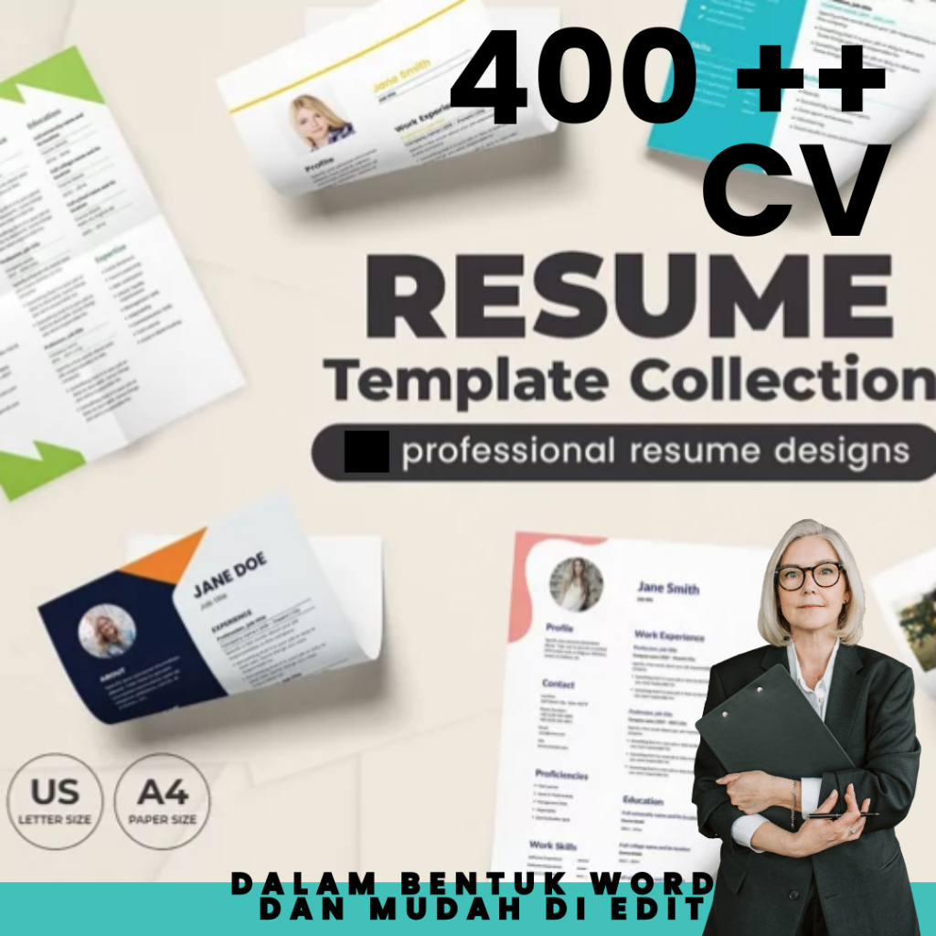 Jual 500+ Template CV Resume Curiculum Vitae Lamaran Kerja Word, PPT ...