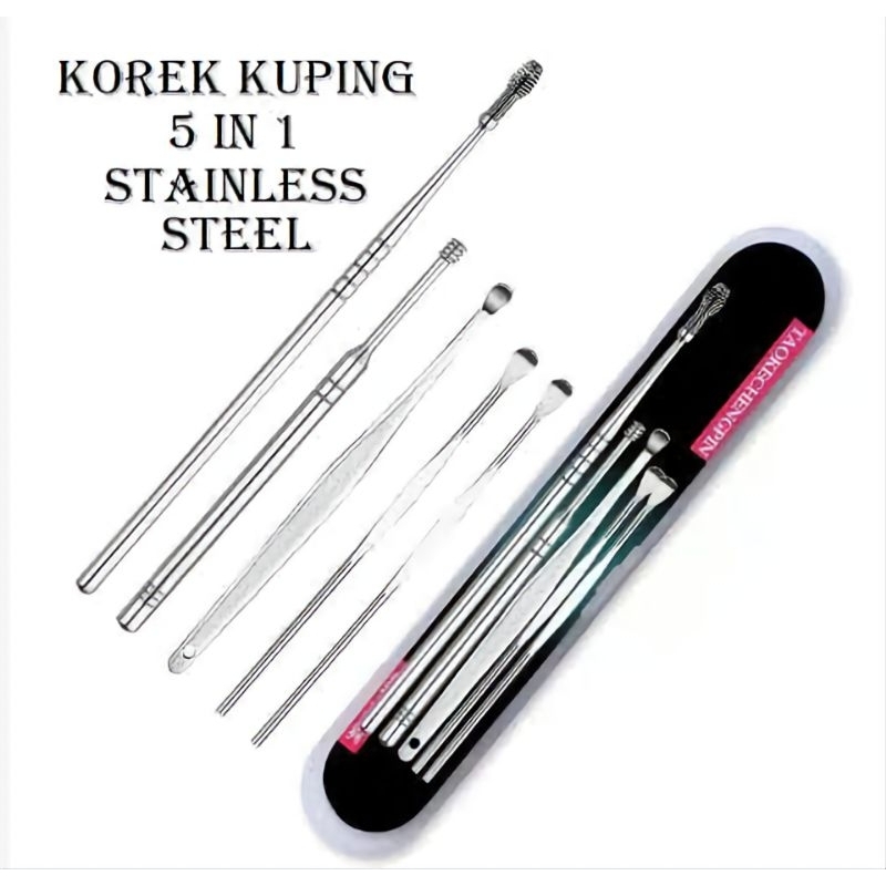 Jual Alat korek kuping telinga pembersih kotoran Ear wax Stainless ...