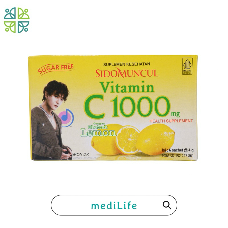 Jual VITAMIN C 1000 LEMON // VITAMIN C 1000 ORANGE ISI 6 SACHET ...