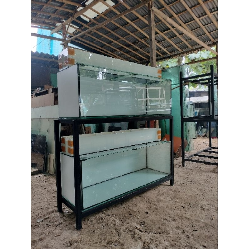 Jual aquarium kaca 8mili full ukuran,P 120x L 40x T 40 full set atas ...