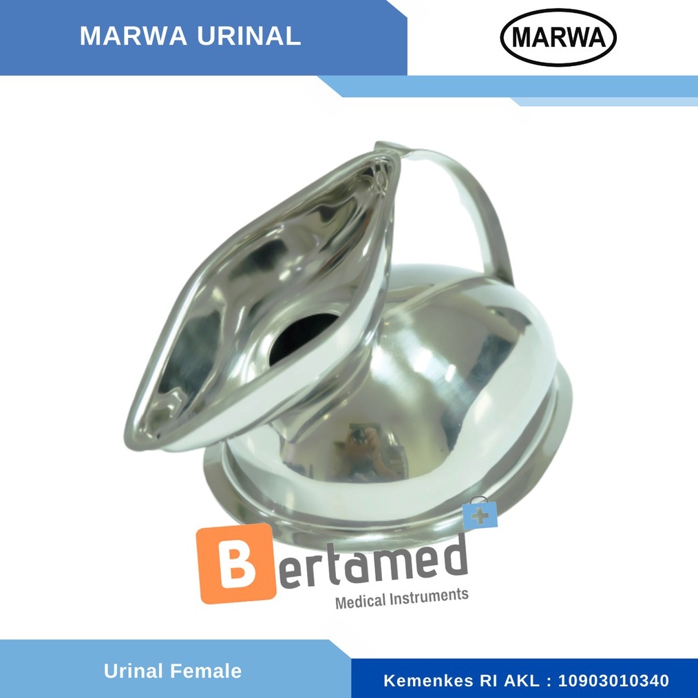 Jual KODE L79A MARWA Urinal Female Stainless Steel Pispot Wanita ...