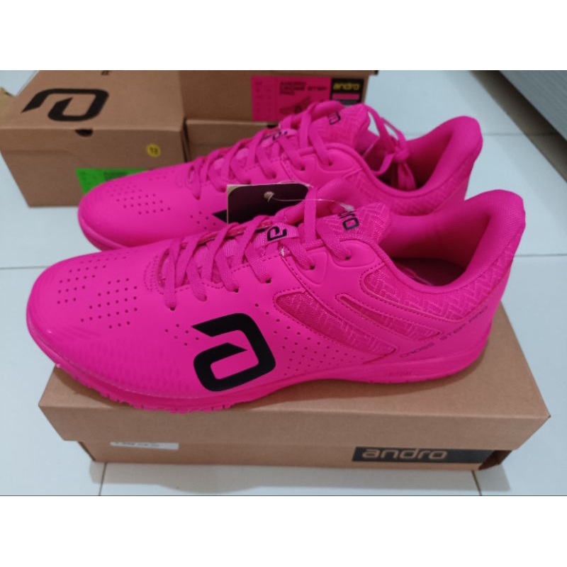 Jual SEPATU TENIS MEJA ANDRO CROSS STEP PRO PINK NEON ORIGINAL | Shopee Indonesia