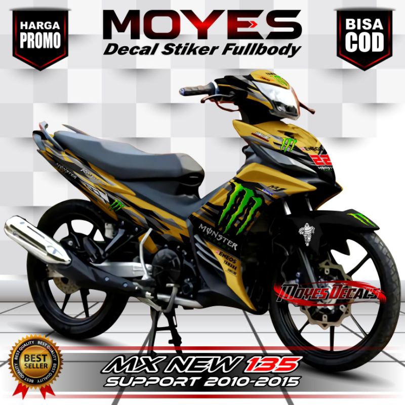 Jual Decal Yamaha MX 135 New Full Body ,Decal Sticker Yamaha MX 135 motif Monster Support 2010 ...