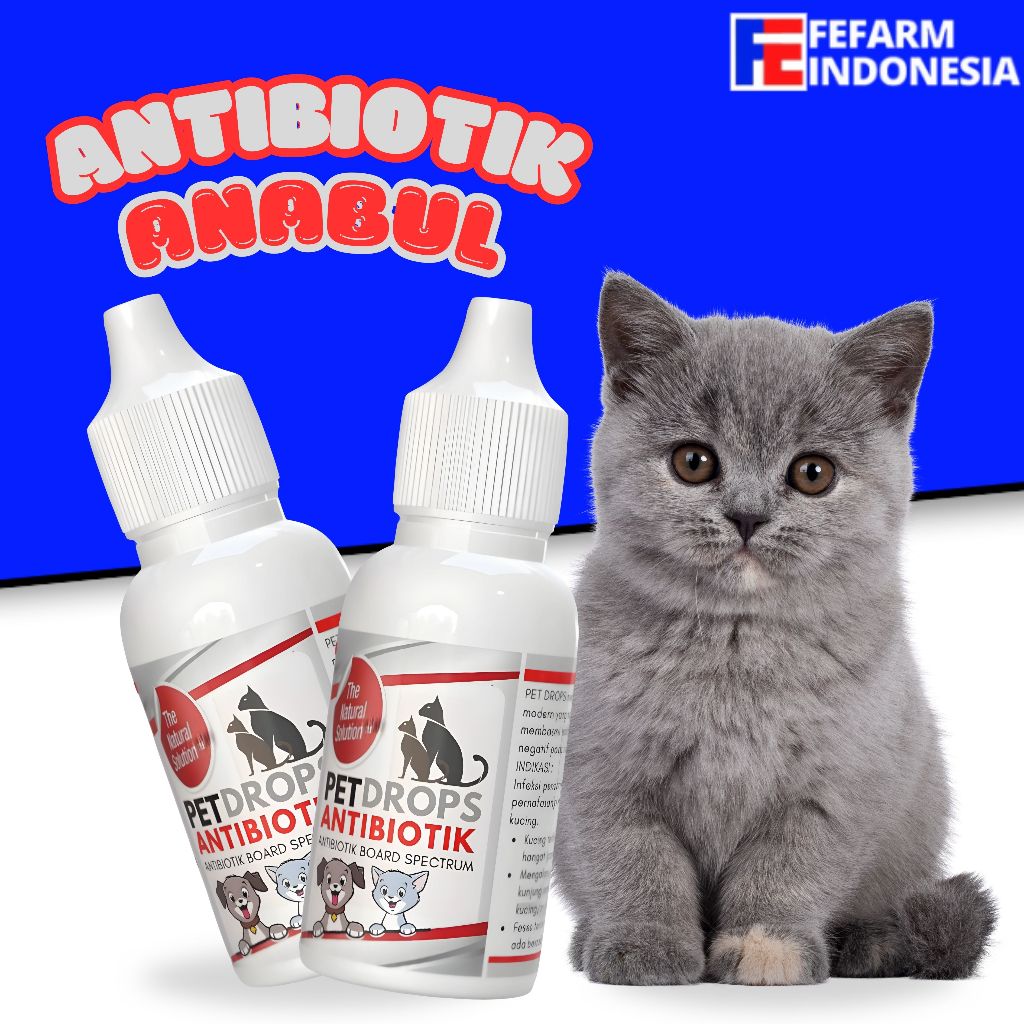 Jual Pet Drops Vitamin Antibiotik Kucing Kitten Adult Menjaga Kesehatan ...