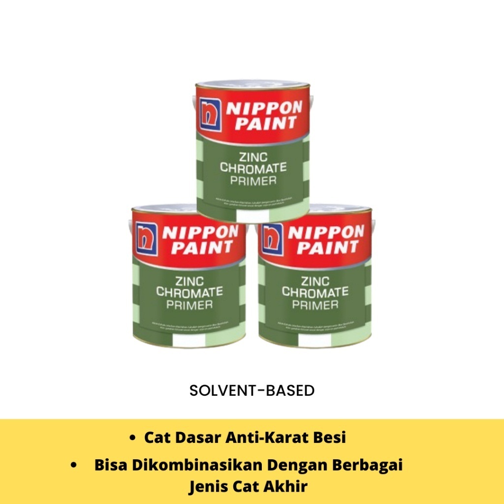 Jual Cat Kayu Besi Nippon Zinc Chromate Primer HITAM 5kg | Shopee Indonesia