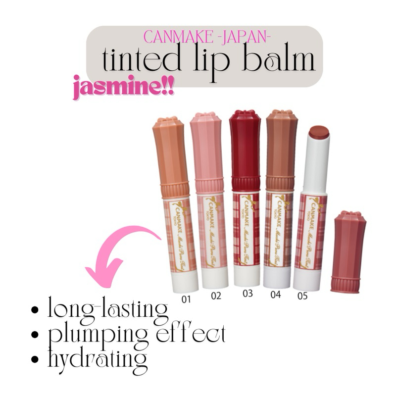 Jual TINTED LIP BALM-CANMAKE-MUCHI PURU TINT-LIP BALM-LIP TINT-LIP STICK-LONG LASTING-HYDRATING ...