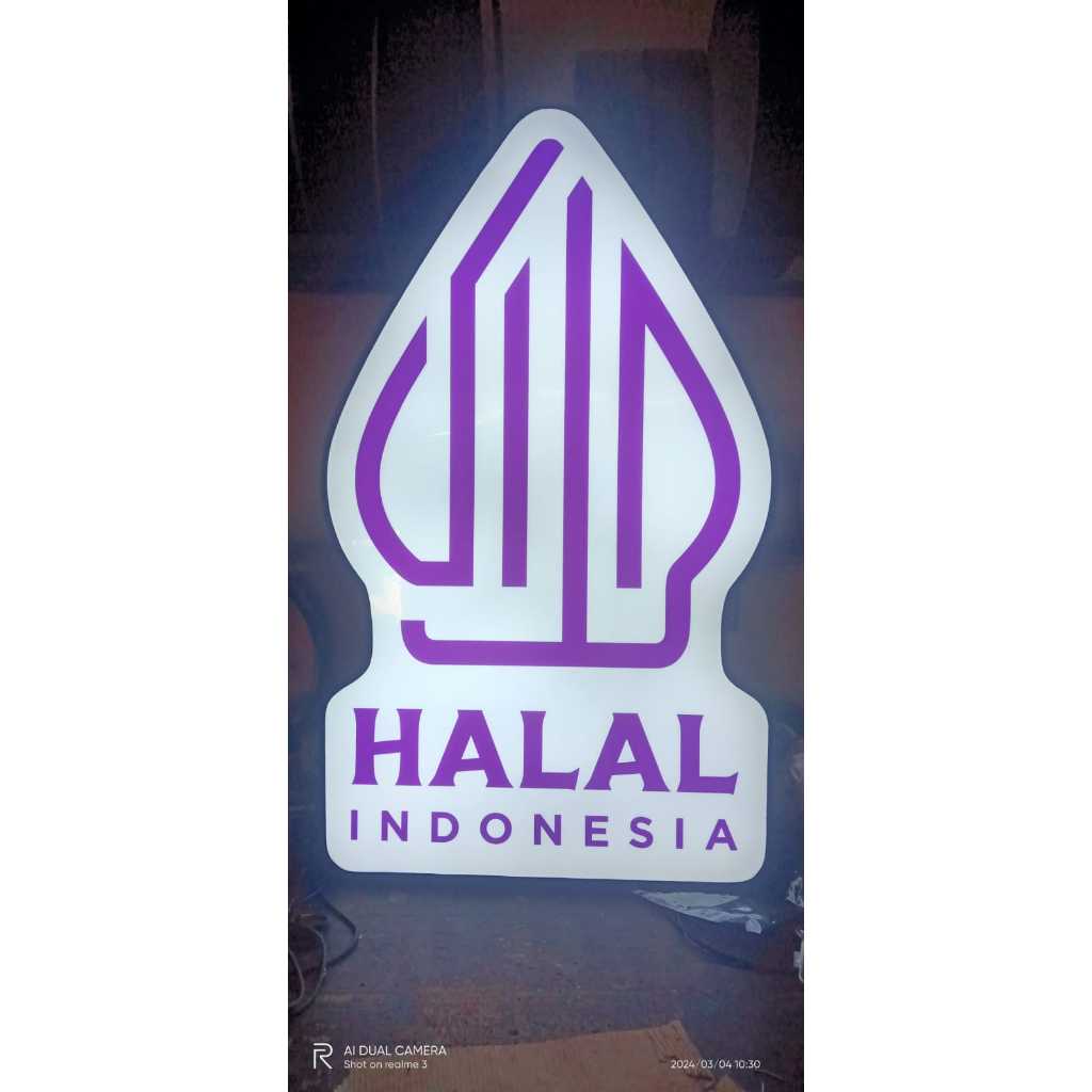 Jual Neon box Logo Halal | Signage Halal | Neon box Custom | Shopee ...