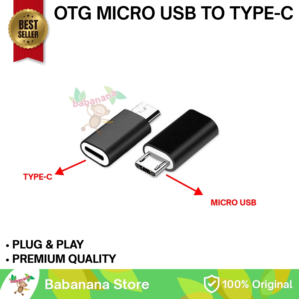 Jual ADAPTER MICRO USB TO TYPE-C KONVERTER DONGLE DATA ADAPTOR CHARGER ...