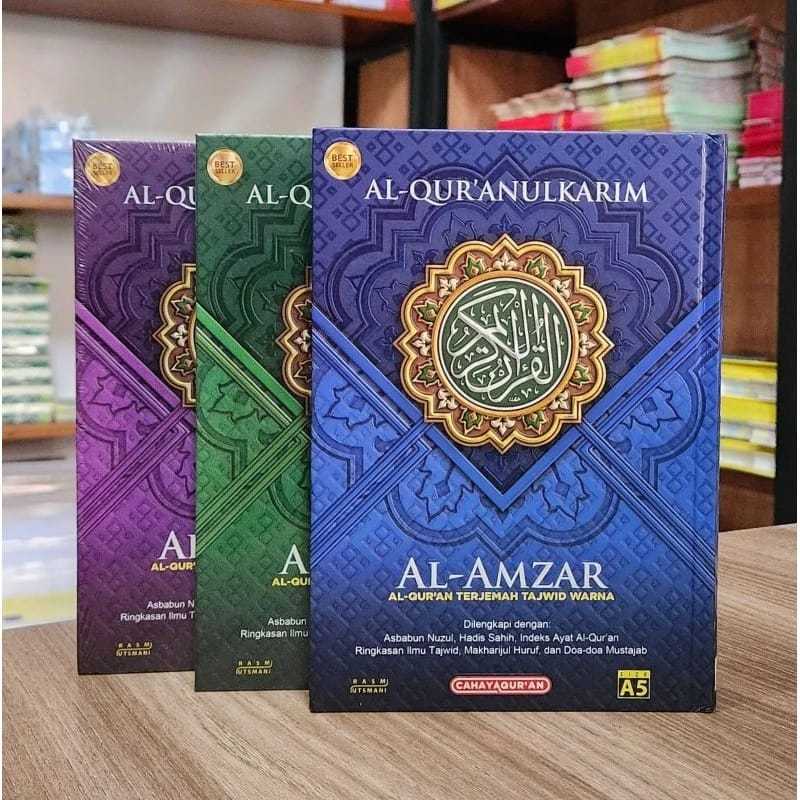 Jual Al quran al amzar a5 terjemah perkata latin tajwid warna | Shopee Indonesia