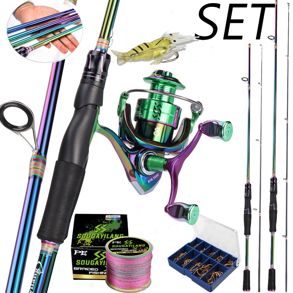 Jual Joran Pancing Set Sougayilang Fishing Rod M Power 2 Sections Reel Pancing 1000-5000 Series ...