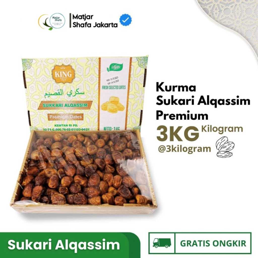 Jual Kurma SUKARI King Dates Sukkari 3KG Kualitas Super Premium VIP ...