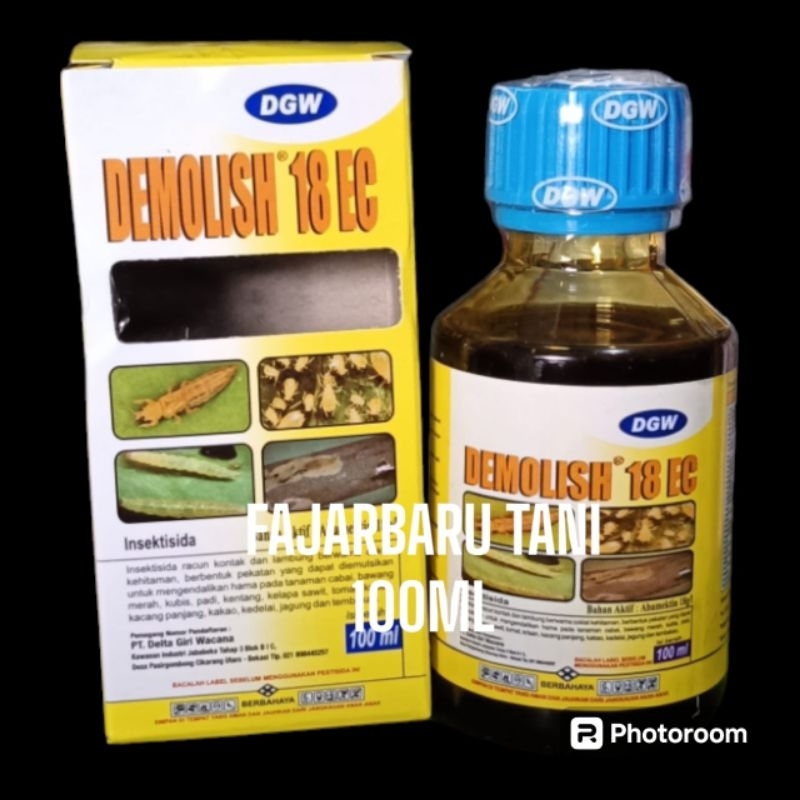 Jual DEMOLISH 18EC - 100ML INSEKTISIDA ABAMECTIN RACUN HAMA THRIPS DAN ...