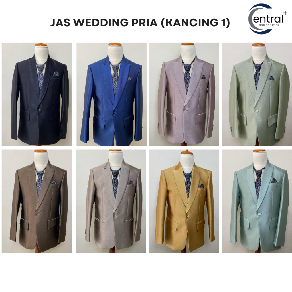 Jual Jas Wedding Pria Kancing 1 Bahan Semi Wool (Beserta Celana ...