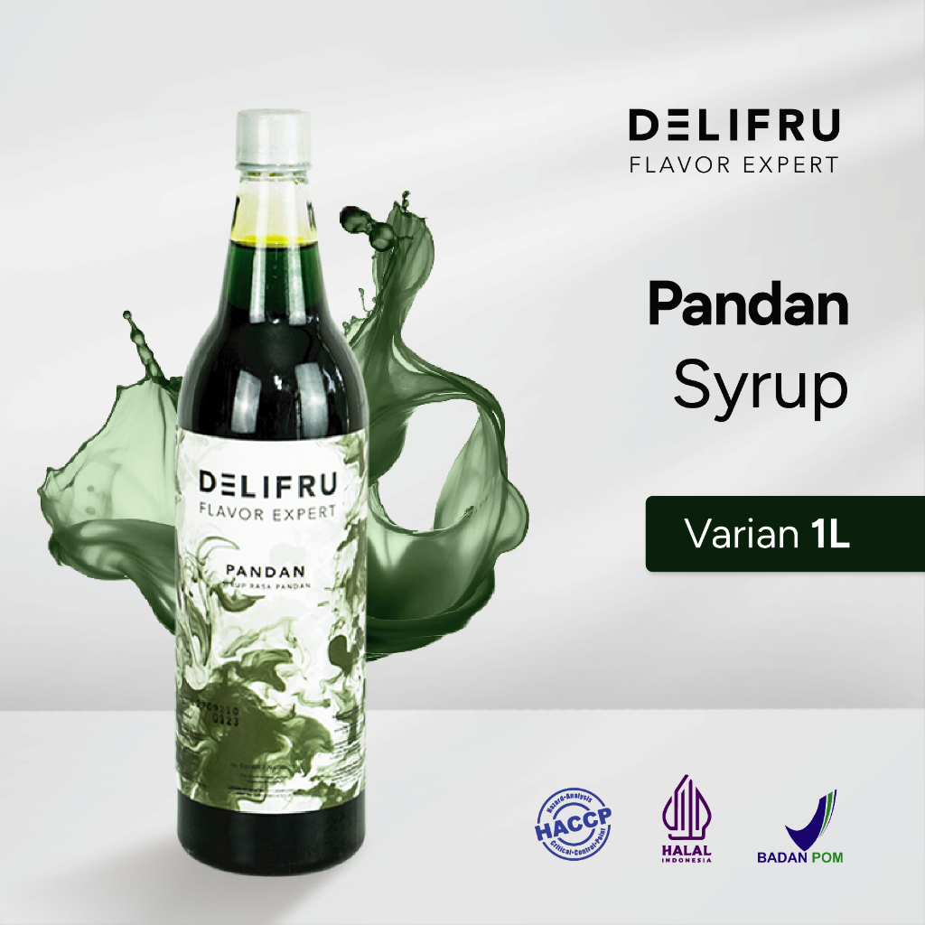 Jual Delifru Pandan Syrup 1 Liter - Sirup Pandan | Shopee Indonesia