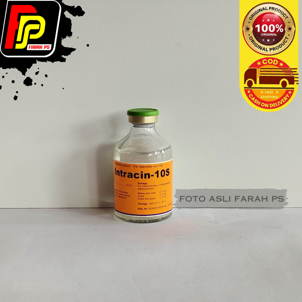 Jual INTRACIN 10S 50 ml - Hormon Perangsang Kontraksi Uterus Dan Kelenjar Susu Hewan | Shopee ...