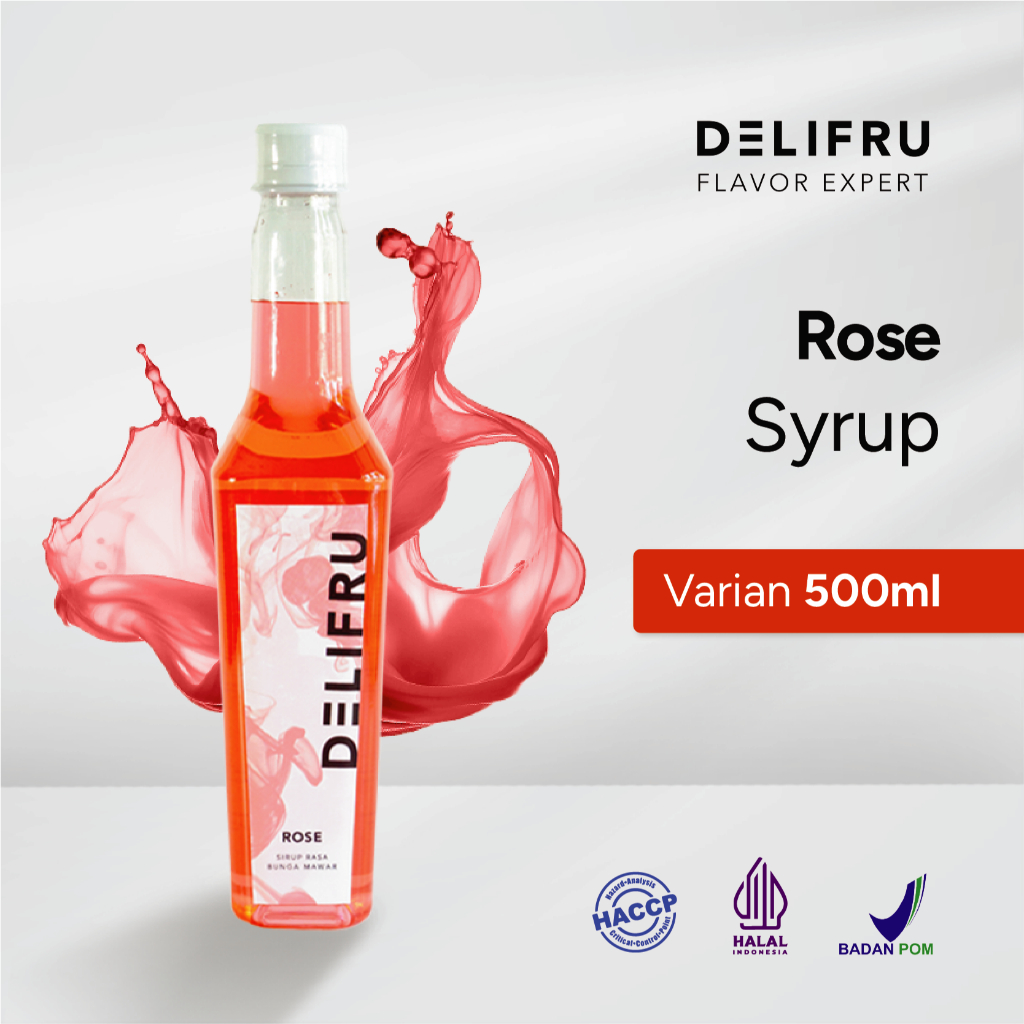 Jual Delifru Rose Syrup 500 ml - Sirup Bunga Mawar | Shopee Indonesia