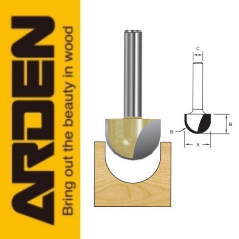 Jual arden Router Bit Core Box as 1/4" ( size 3.2mm - 9.5mm ) jaminan ...