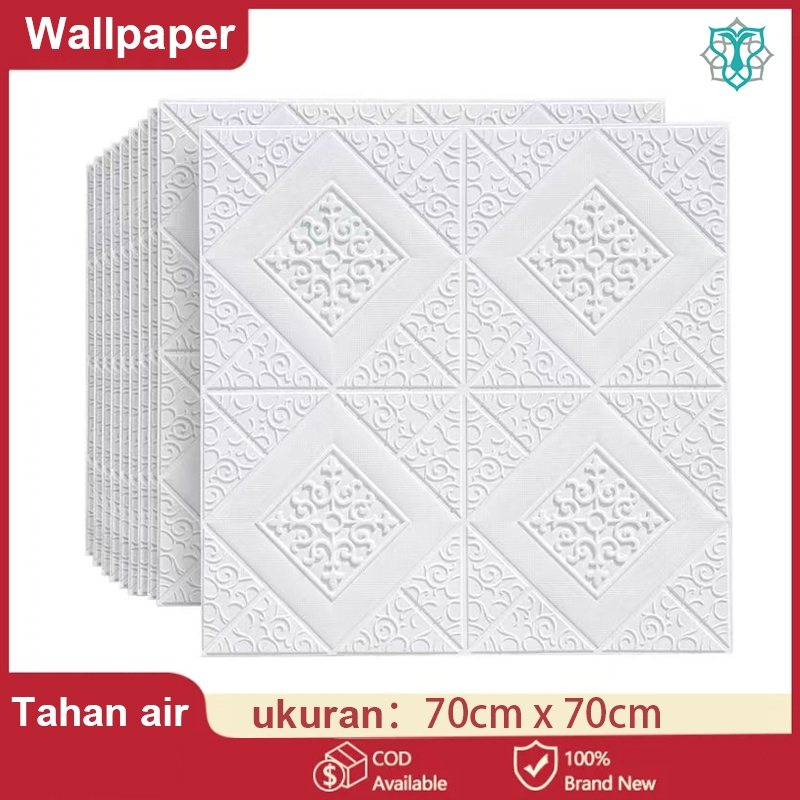 Jual （COD）Wallpaper 3D FOAM / Wallfoam Batik 70x70cm / Wallpaper ...