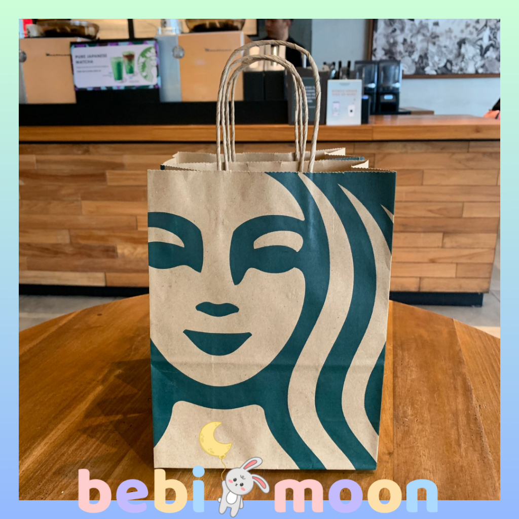 Jual STARBUCKS Paper Bag Tas Kantong Kertas Brown Logo Syren | Shopee ...