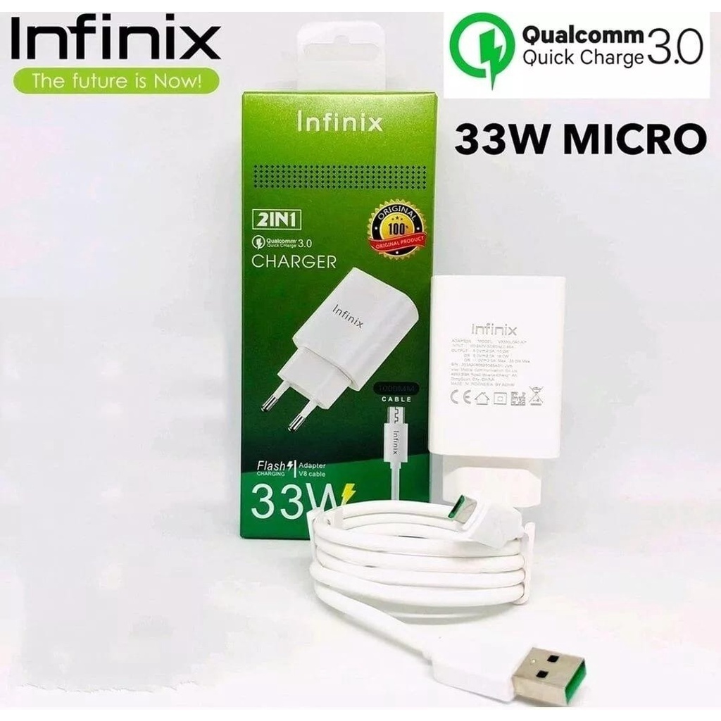Jual Kepala Charger Infinix 33W 120W 180W Disertai Dengan Kabel Type C ...