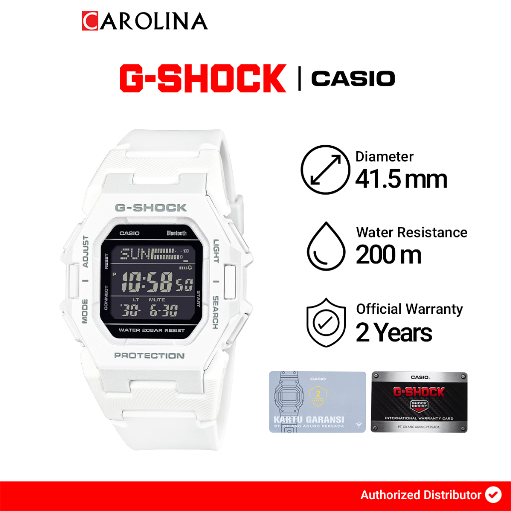 Jual Jam Tangan Pria Casio G-Shock GD-B500-7D Compact Digital Dial White Resin Band | Shopee ...