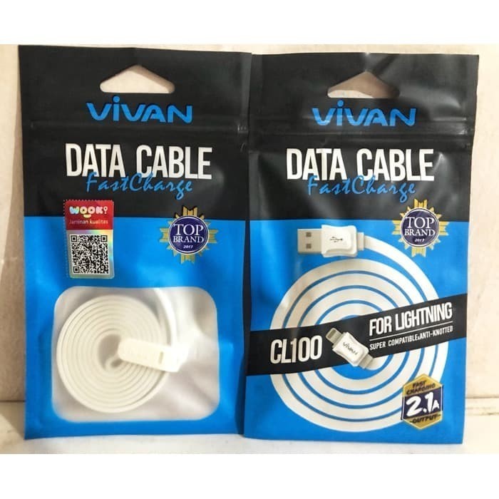 Jual Kabel Data Lightning Vivan CL100 iPhone Original | Shopee Indonesia