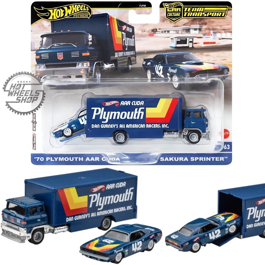 Jual HOT WHEELS TEAM TRANSPORT 70 PLYMOUTH AAR CUDA x SAKURA SPRINTER ...