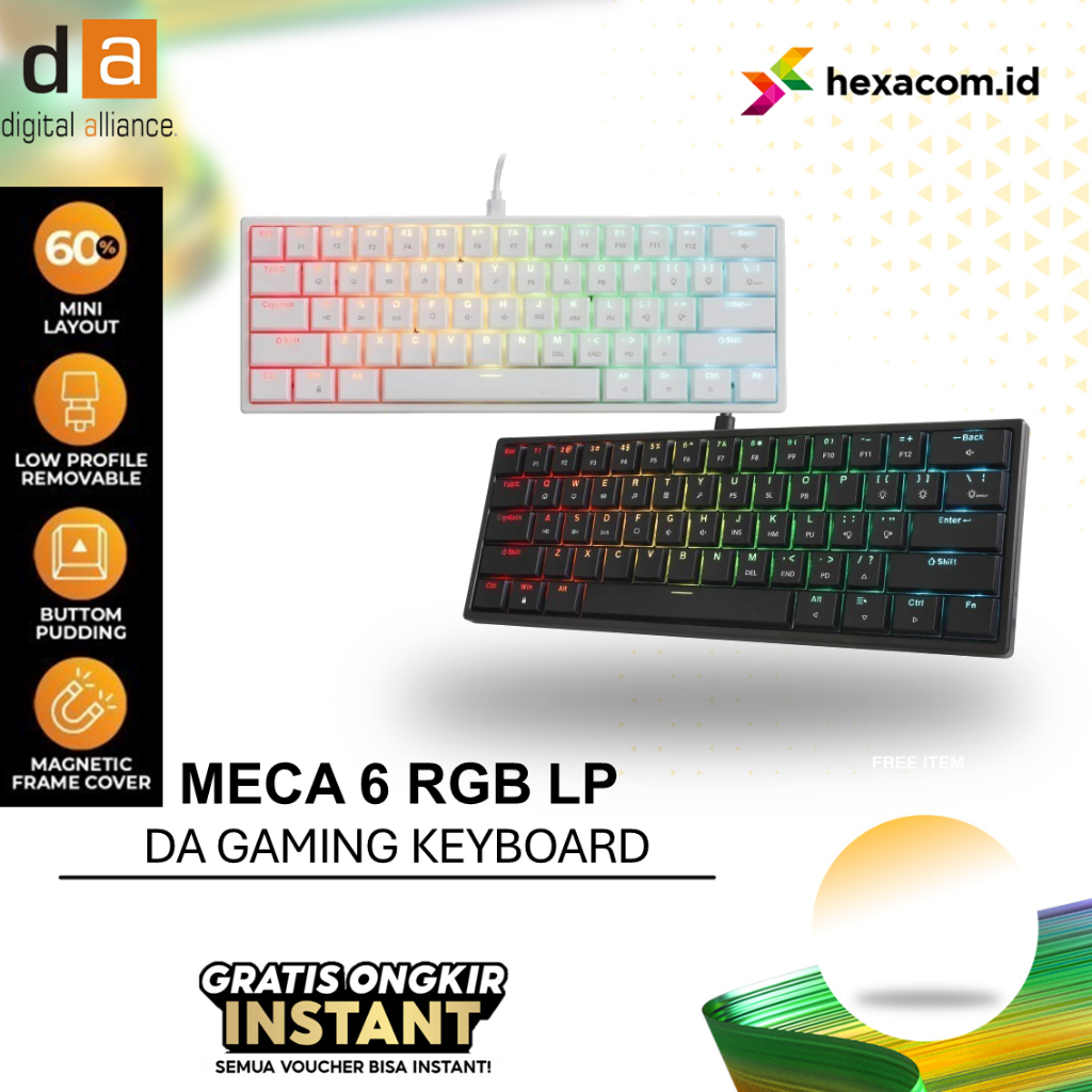 Jual Keyboard Gaming RGB Digital Alliance Meca 6 Mechanical | Shopee ...