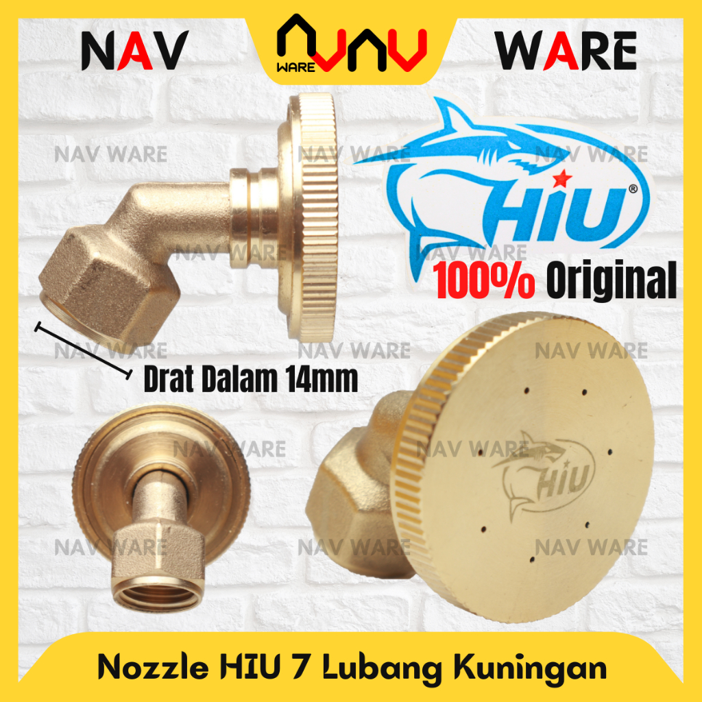 Jual Nozzle HIU Original 7 Lubang Bengkok Kuningan Adjustable Sprayer ...