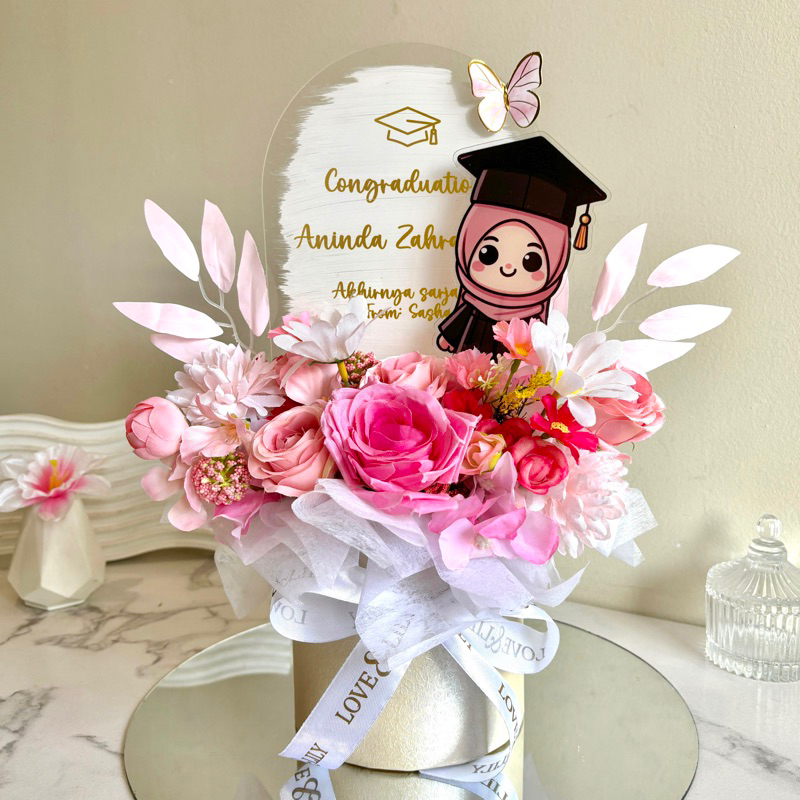 Jual PROMO 12.12 • Graduation Flower Box - Buket bunga wisuda gift ...