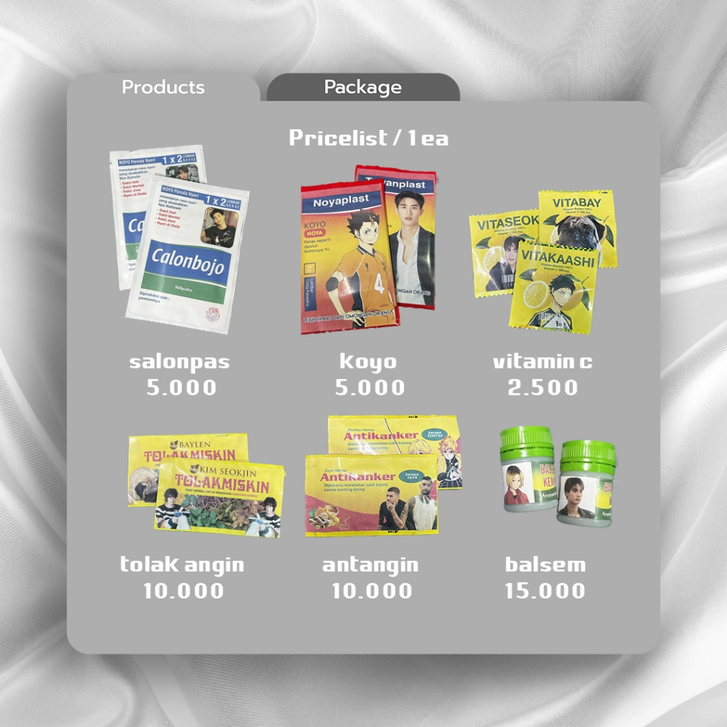 Jual CUSTOM / REQUEST JOMPO KIT SATUAN // SALONPAS, HANSAPLAST KOYO ...
