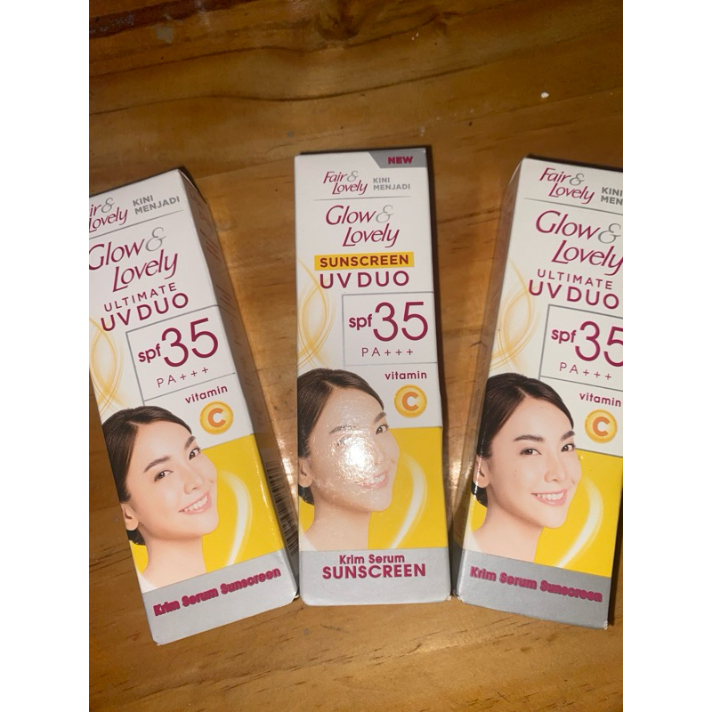 Jual Fair Lovely Glow Lovely Sunscreen UV DUO spf 35 VIT C 20g | Shopee Indonesia