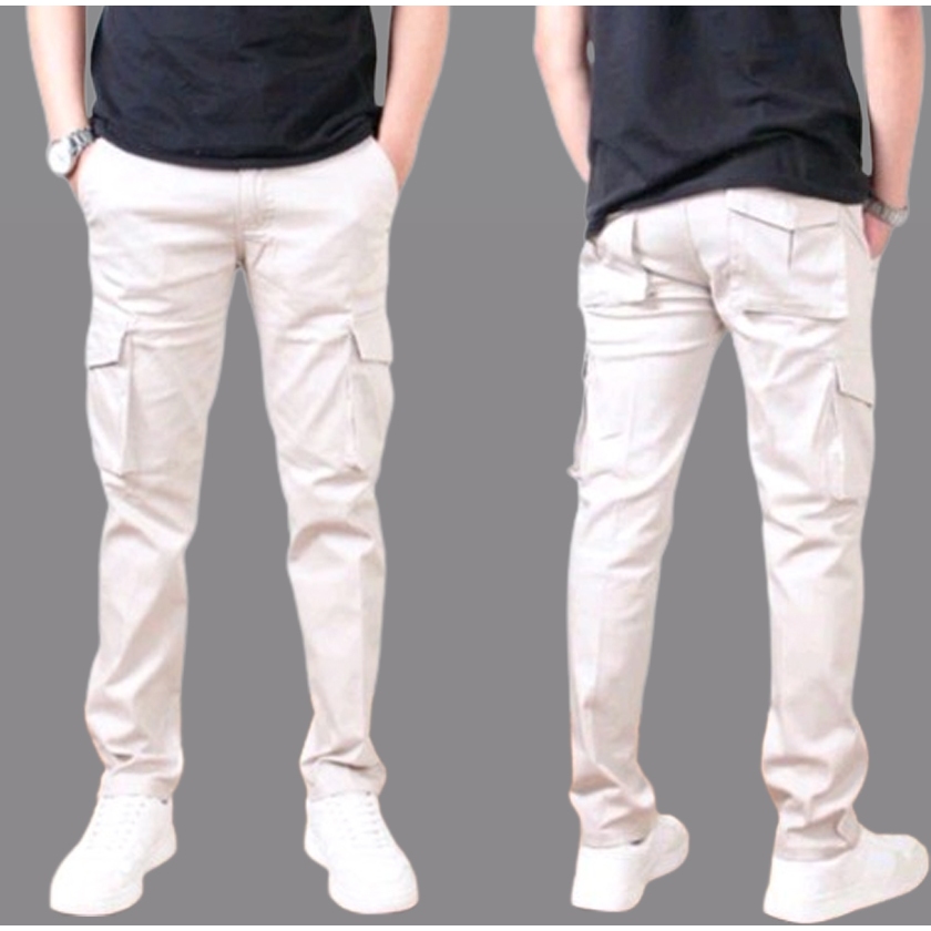 Jual [COD] CELANA CARGO PANJANG PRIA UKURAN 27-38 PREMIUM QUALITY SLIMFIT COWO SKINNY POLOS ...