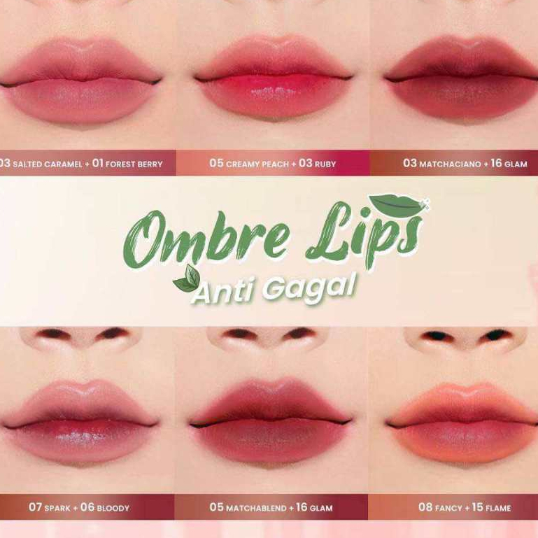 Jual Paket Ombre HANASUI LipCream isi 2pcs | Lipstick Ombre 2 in 1 ...